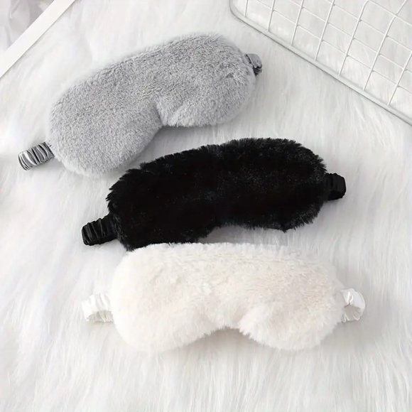Accessories | 1pc Solid Color Plush Soft Eye Mask | Poshmark